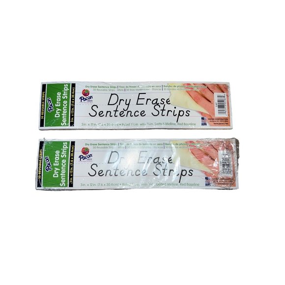 Other | Dry Erase Sentence Strips 12 X 3 White | Poshmark